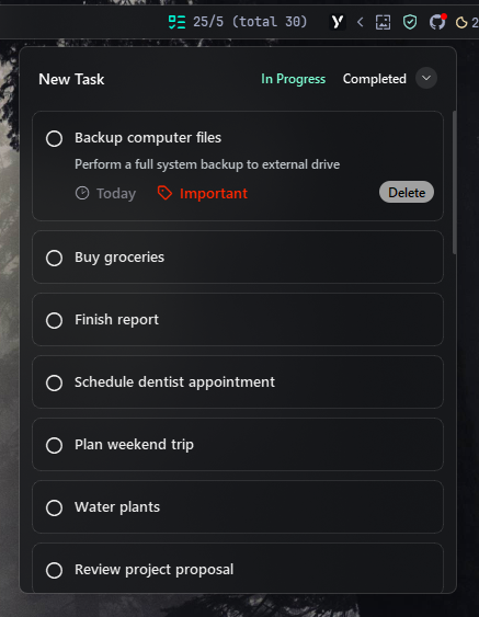 Todo Widget - YASB Docs